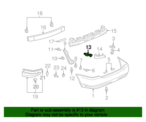 52156-02070 - Side Support 2003-2008 Toyota Corolla | Ourisman Toyota Parts