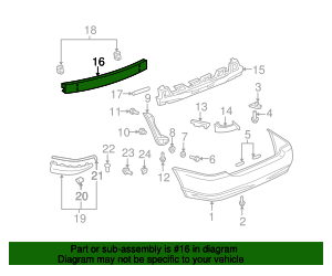Genuine Toyota Reinforcement part# 52023-02080 for 2003-2008 Toyota ...