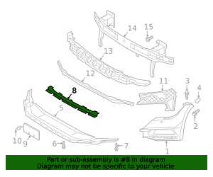 3G8-807-922-A - Valance Panel Bracket 2021-2023 Volkswagen Arteon ...