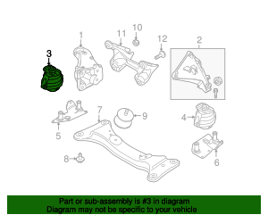 22-11-6-786-696 - Engine Mount 2009-2011 BMW 335d | AutoNationParts.com