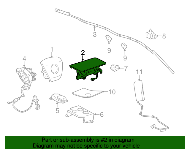 2007-2014 GM Dark Titanium Instrument Panel Airbag 84320477 GM ...