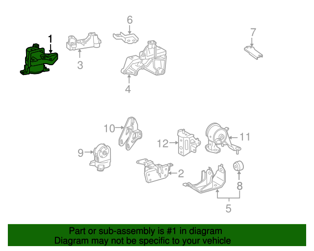 2006-2012 Toyota RAV4 Side Mount 12305-31020 | OEM Parts Online