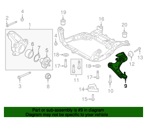 Genuine OEM Lower Control Arm Part# LR126119 Fits 2017-2019 Land Rover ...
