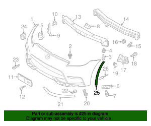 63810-6GA4A - Wheel Opening Molding 2015-2020 Nissan 370Z | Nissan ...