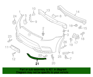 62086-6GA0A - Lower Molding 2015-2020 Nissan 370Z | Nissan Parts ...