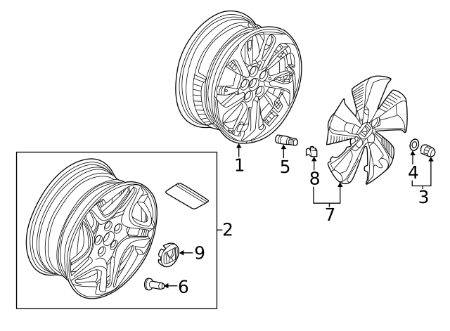 42800-TRT-N90 - Wheel, Alloy - 2017-2021 Honda Clarity | Honda Factory ...