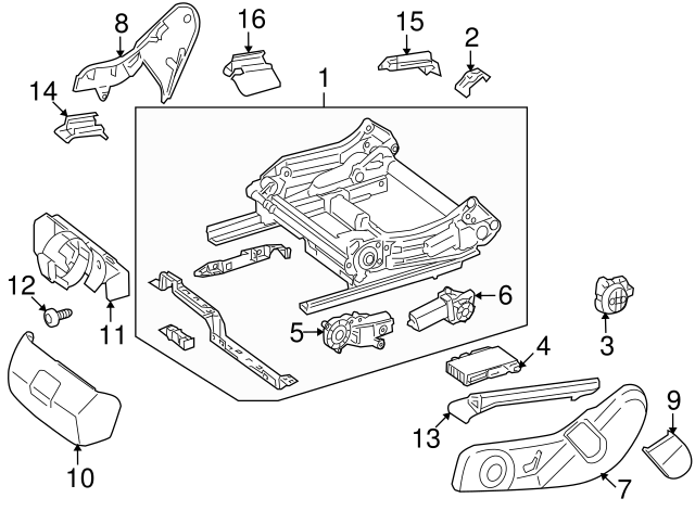 2010-2015 Mercedes-Benz Seat Back Recliner Adjustment Mechanism Cover ...