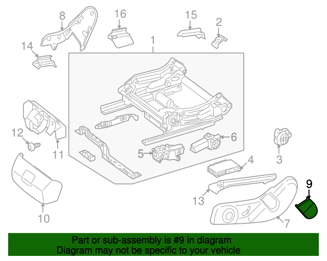 253-868-01-00-9051 - Seat Belt Anchor Plate Cover 2016-2019 Mercedes ...