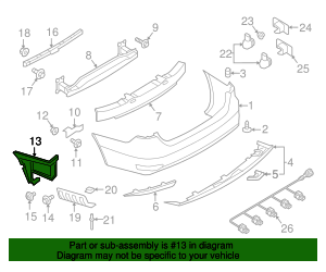 5C6-807-376 - Bumper Guide 2015-2018 Volkswagen Jetta | AutoNationParts.com