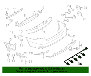 2015-2018 Volkswagen Jetta Park Sensor Bracket 5C6-919-491-E ...
