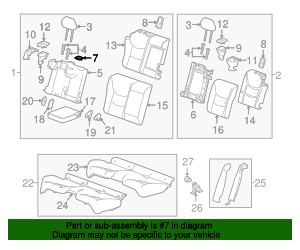 2016-2023 Chevrolet Gray Rear Passenger Side Seat Belt Guide Opening ...