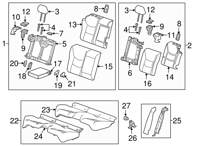 2016-2023 Chevrolet Gray Rear Passenger Side Seat Belt Guide Opening ...