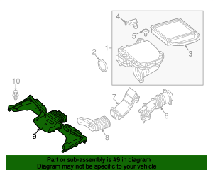 205-500-01-55 - Air Inlet Duct 2015-2023 Mercedes-Benz ...