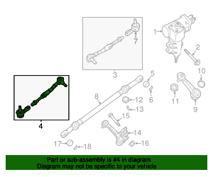 2012-2024 Nissan Tie Rod Assembly 48510-1PA0A | My Nissan Part