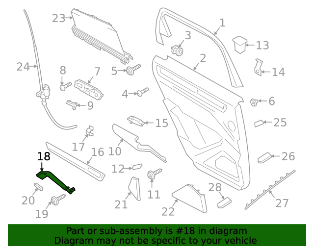 2019-2022 Porsche Cayenne Pull Handle 9Y0-867-161-OT5 | Porsche Marin
