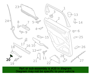 Genuine Porsche 9Y0-867-198-5Q0 |Pull Handle Cap | FREE Shipping on ...