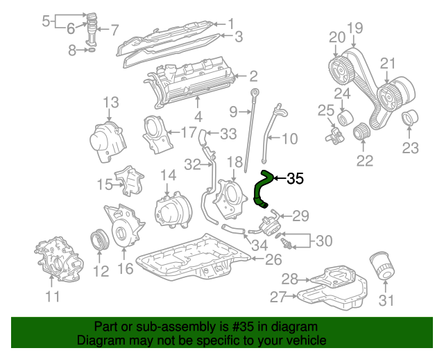 1998-2007 Lexus LX470 By-Pass Hose 15777-50030 | OEM Parts Online
