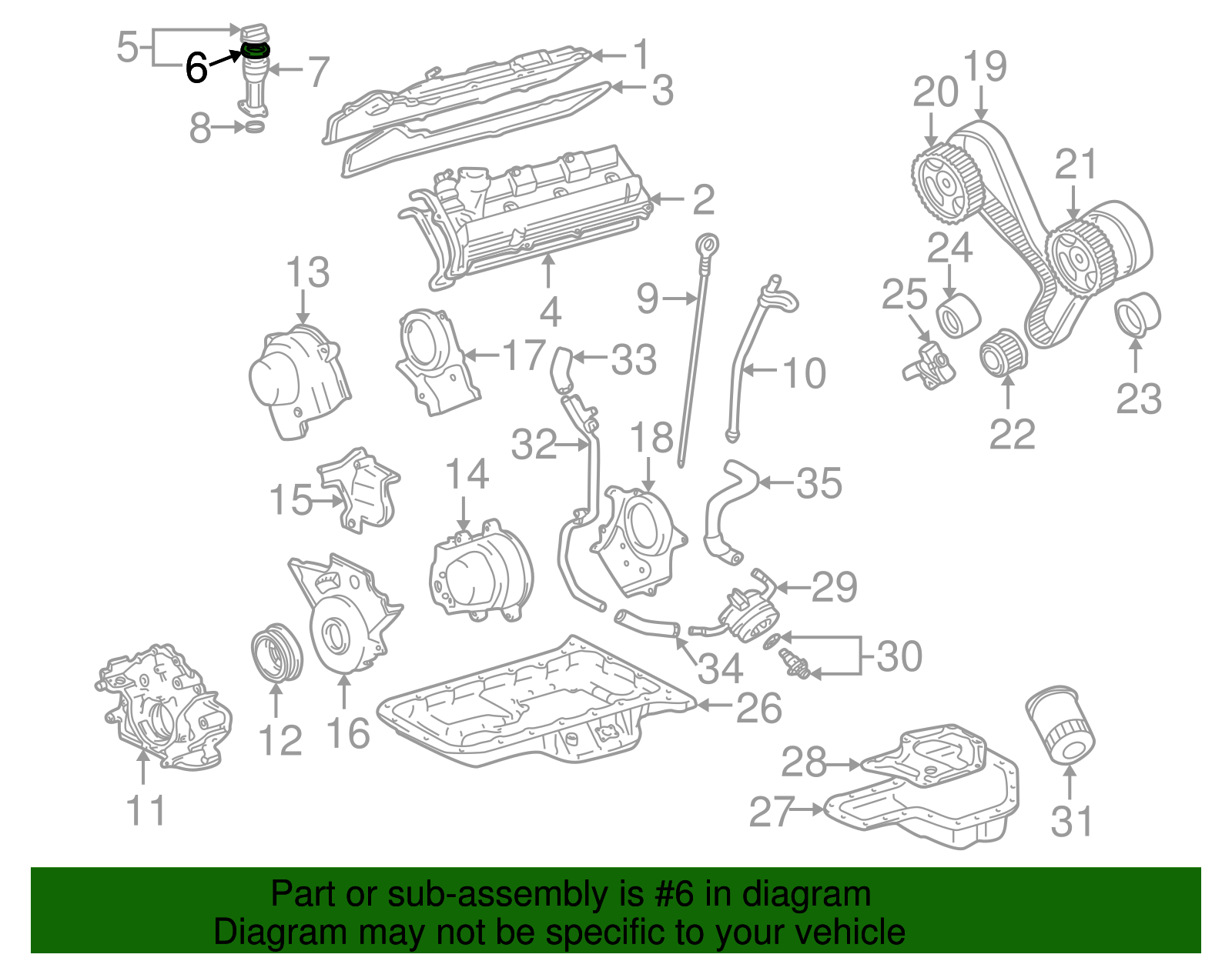 1998-2010 Lexus Cap Gasket 12195-50010 | OEM Parts Online