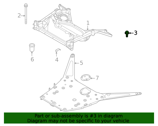 07149503940 - 2021 BMW M4 Suspension Cross-Member Mount Bolt (07-14-9 ...