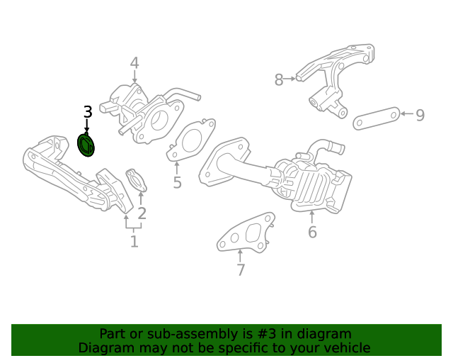 2018-2024 Toyota Egr Pipe Gasket 25628-25010 | Toyota Parts Center