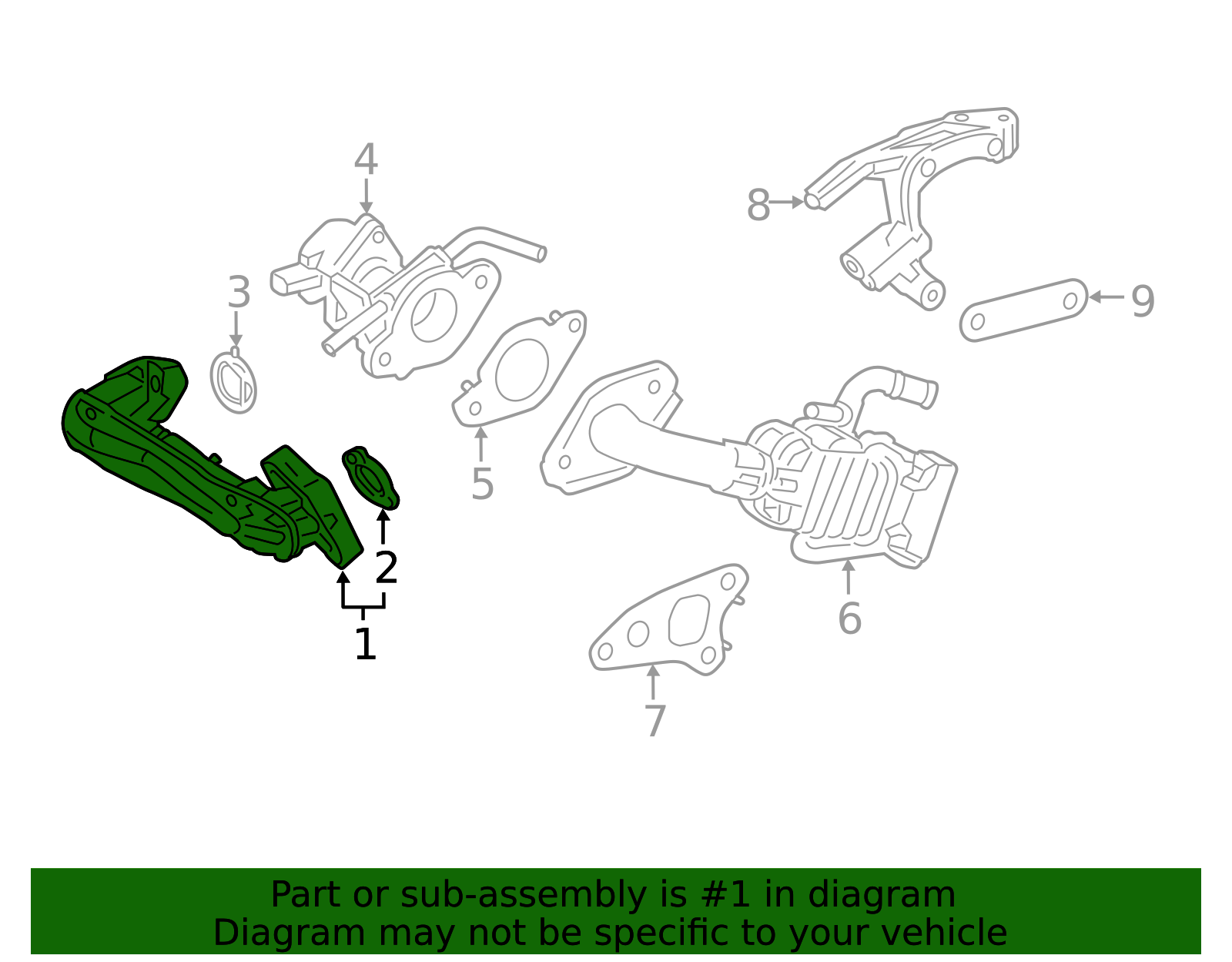 2018-2022 Toyota Exhaust Gas Re-Circulation (Egr) Tube 25601-F0010 ...
