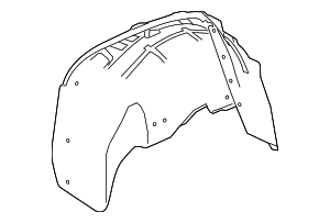 2015-2020 Cadillac Escalade Wheelhouse Liner - Passenger Side (RH ...