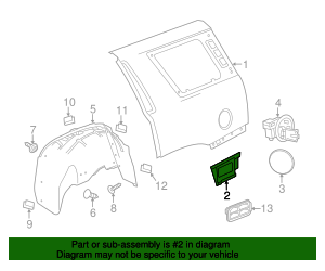 22786547 - Passenger Side Body Side Outer Panel Rear Lower Extension ...
