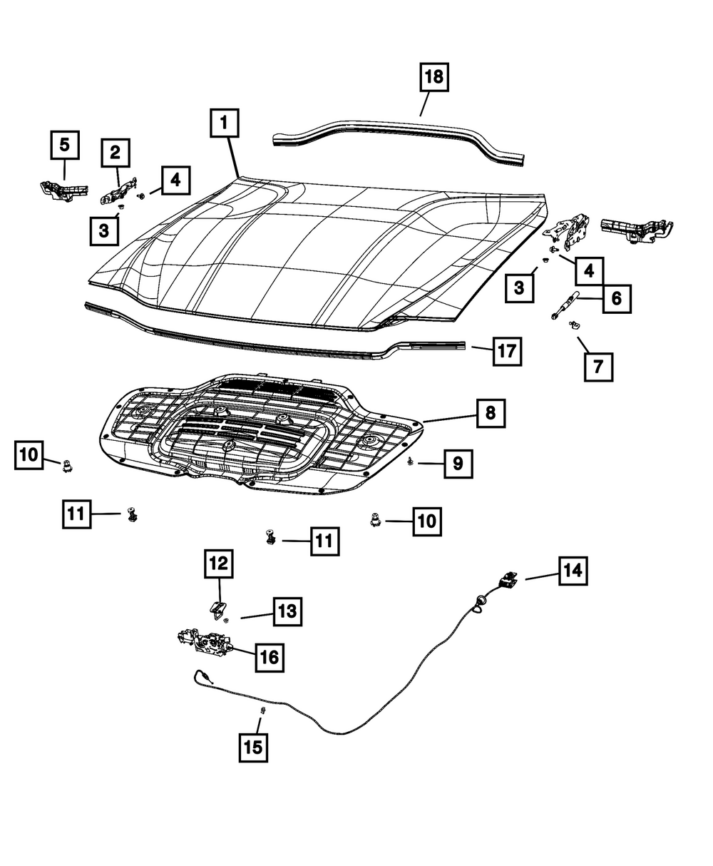 68551106AA - Hood Bumper 2021-2025 Mopar | Mopar Factory Parts