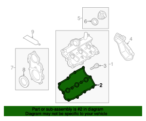 059-103-483-M - Valve Cover Gasket - 2009-2012 Volkswagen Touareg ...