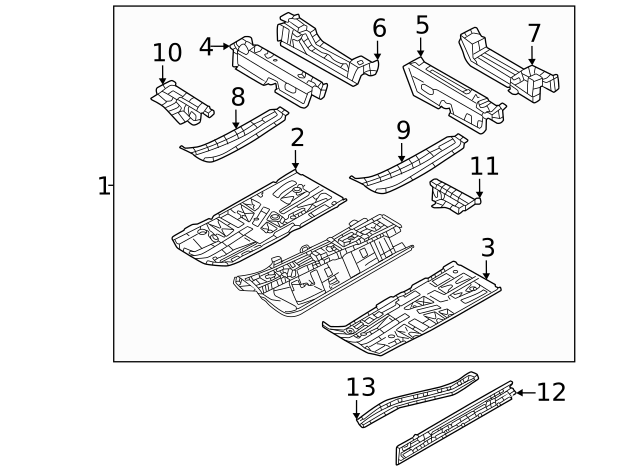 2022-2024 Mitsubishi Outlander Side Member Rail 5253CT32 | Mitsubishi ...