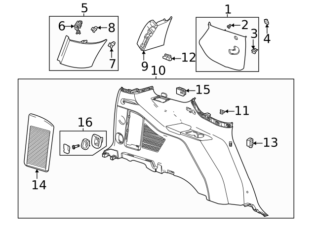2021-2023 GM Corner Trim 84266261 | GMPartsDirect.com