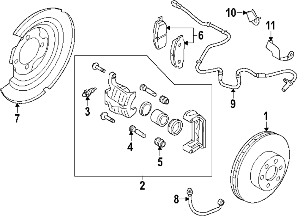 2020-2025 Nissan Sentra Caliper 44001-6LA0B | OEM Parts Online