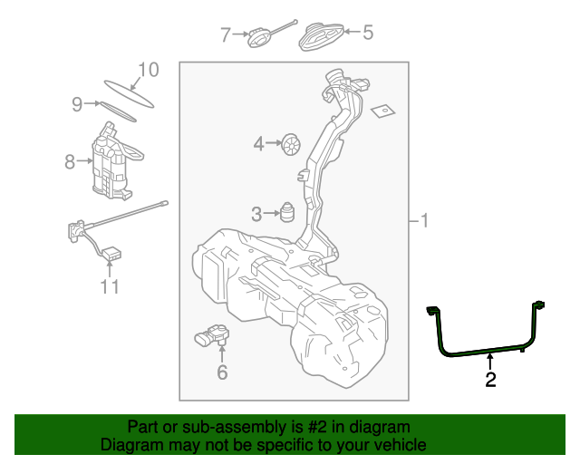 205-470-01-40 - Fuel Tank Strap 2015-2023 Mercedes-Benz ...