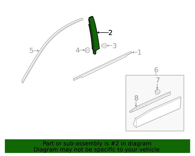 2020-2024 Cadillac XT6 Applique 85107344 | QuirkParts