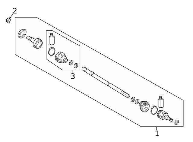 2018-2023 Hyundai Axle Assembly 49600-J9000 | QuirkParts
