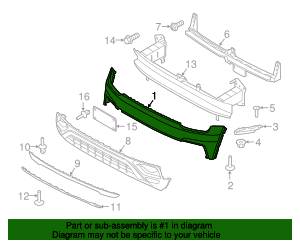 2018-2020 Volkswagen Atlas Bumper Cover 3CN-807-221-GRU | OEM Parts Online