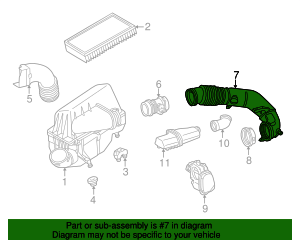 112-140-03-12 - Engine Air Intake Hose 1998-2005 Mercedes-Benz ...
