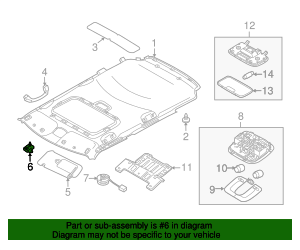 85235-2E000QW - Sun-Visor Holder 2010-2011 Kia Soul | Kia.Parts Store