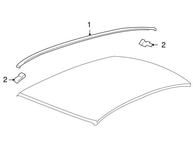 2010-2015 Chevrolet Camaro Primed Roof Panel Joint Finish Molding ...