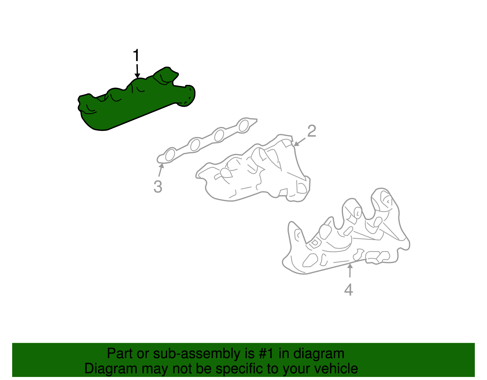 2000-2020 GM Passenger Side Exhaust Manifold 12677665 | GM Parts Center