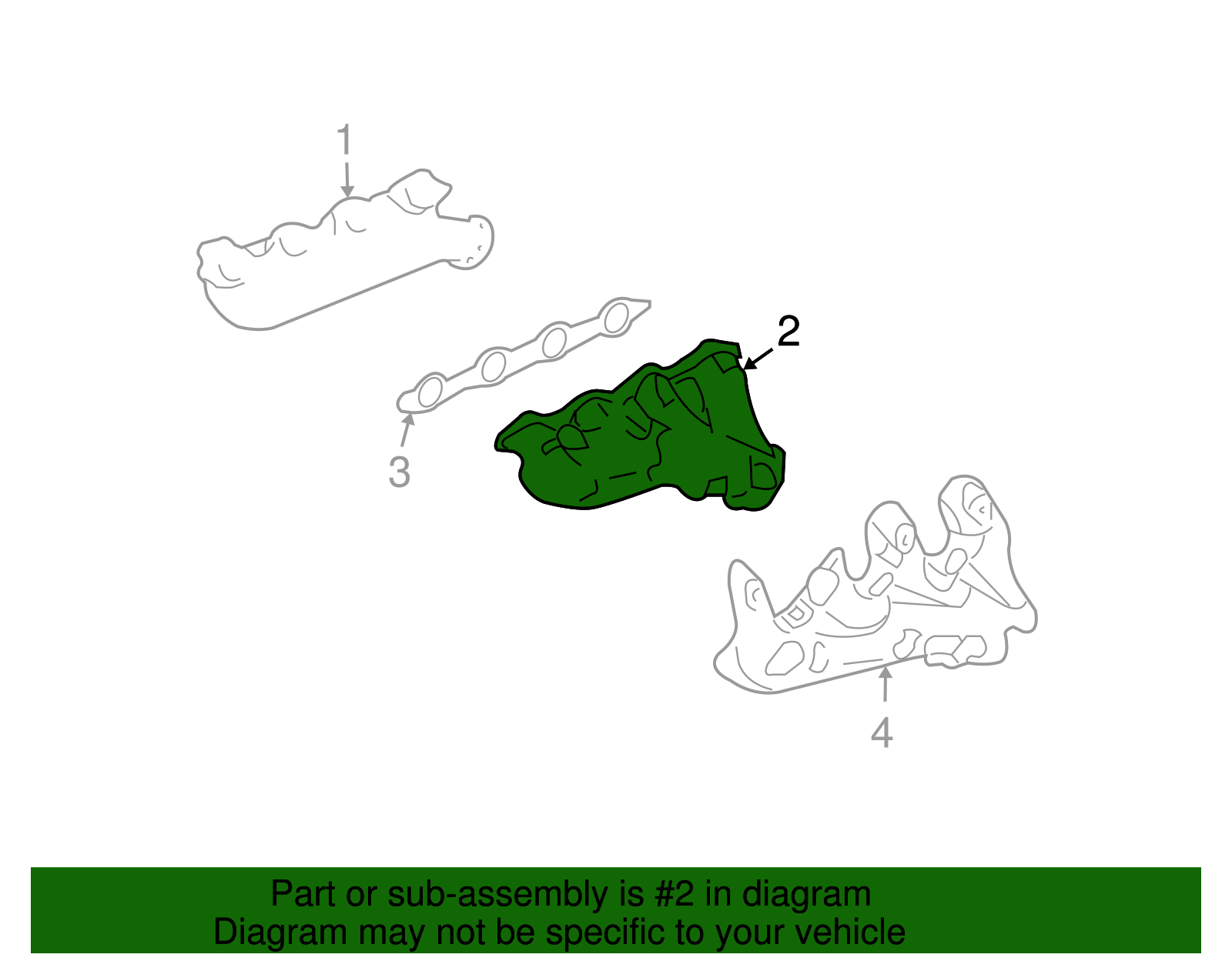 1999-2020 GM Driver Side Exhaust Manifold 12616285 GM | GMPartsDirect.com