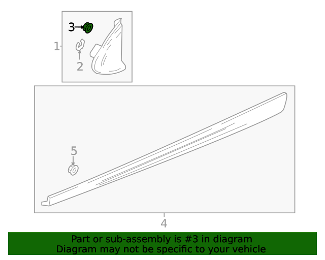 2013-2020 GM Upper Molding Clip 11610700 | TascaParts.com