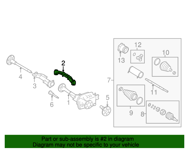 2007-2020 GM Front Driver Side Differential Carrier Bracket 23104736 GM ...