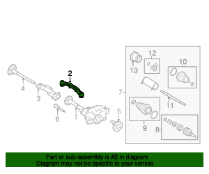 2007-2020 GM Front Passenger Side Differential Carrier Bracket 23104735 ...