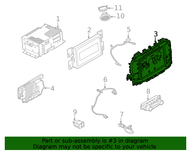 2021-2024 Ford Display Unit ML3Z-10D885-B | OEM Parts Online