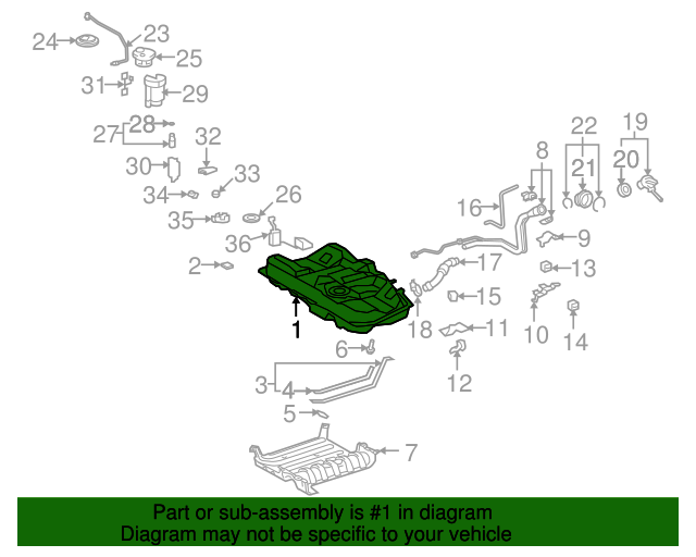77001-06112 - Fuel Tank 2004-2012 Lexus | AutoNation Parts