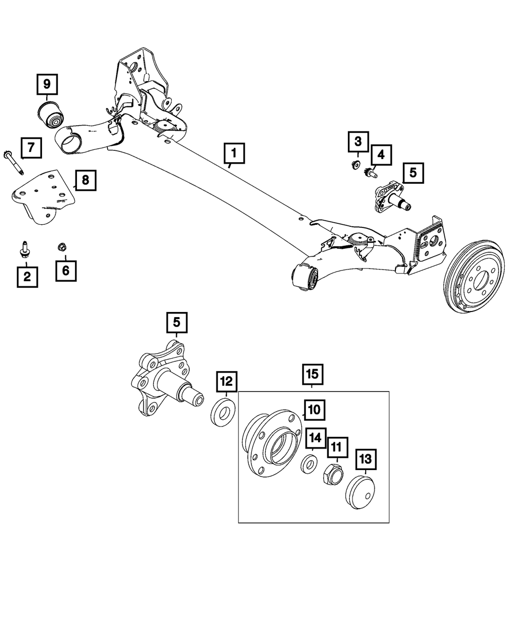 2024 Fiat 500E Rear Spindle, Left 68638017AA | Mopar eStore