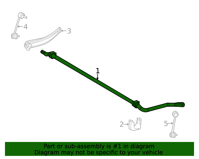 2017-2021 Mercedes-Benz Stabilizer Bar 190-326-05-00 | MB OEM Parts