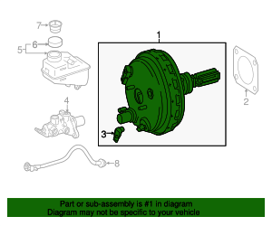 166-430-10-30 - Power Brake Booster 2012-2019 Mercedes-Benz ...