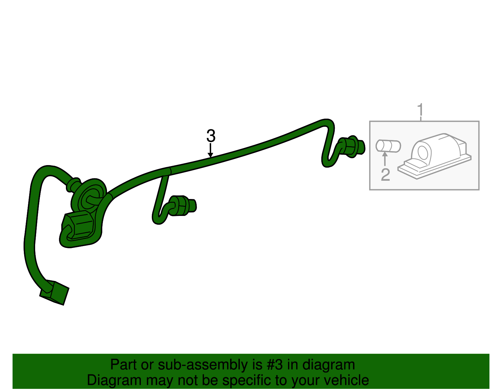 2013-2017 Chevrolet Traverse Rear License Plate Lamp Wiring Harness ...